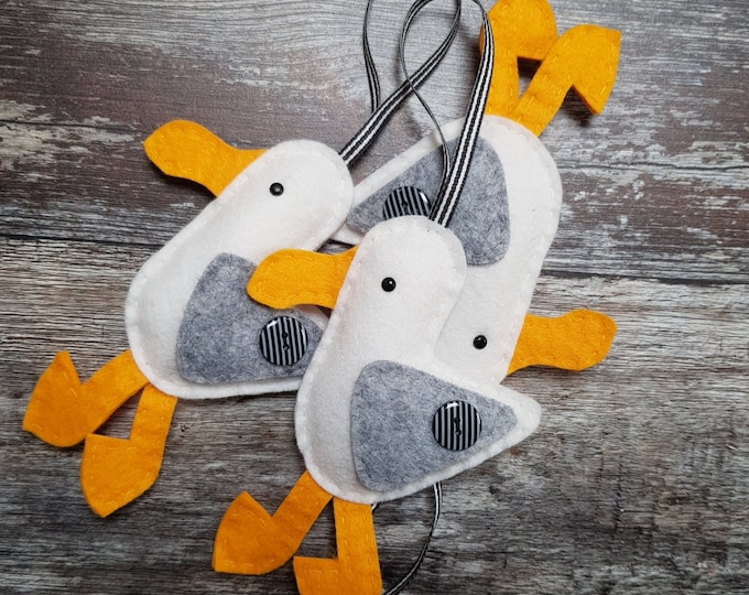 Felt Seagull Christmas Tree Decoration Handmade - Etsy