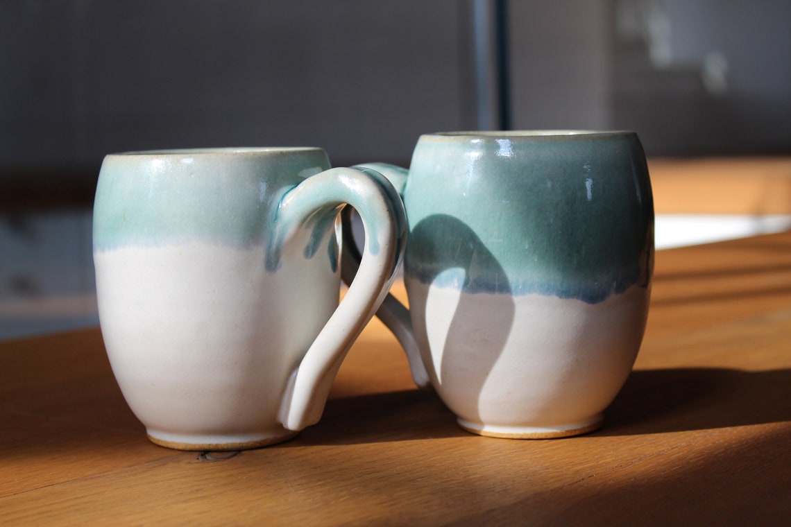Half and Half Cappuccino Mugs - Etsy