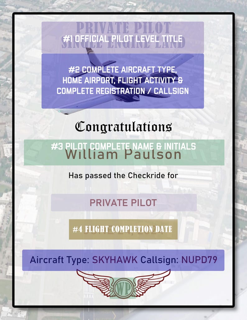 Commercial Pilot Achievement Certificate - Etsy