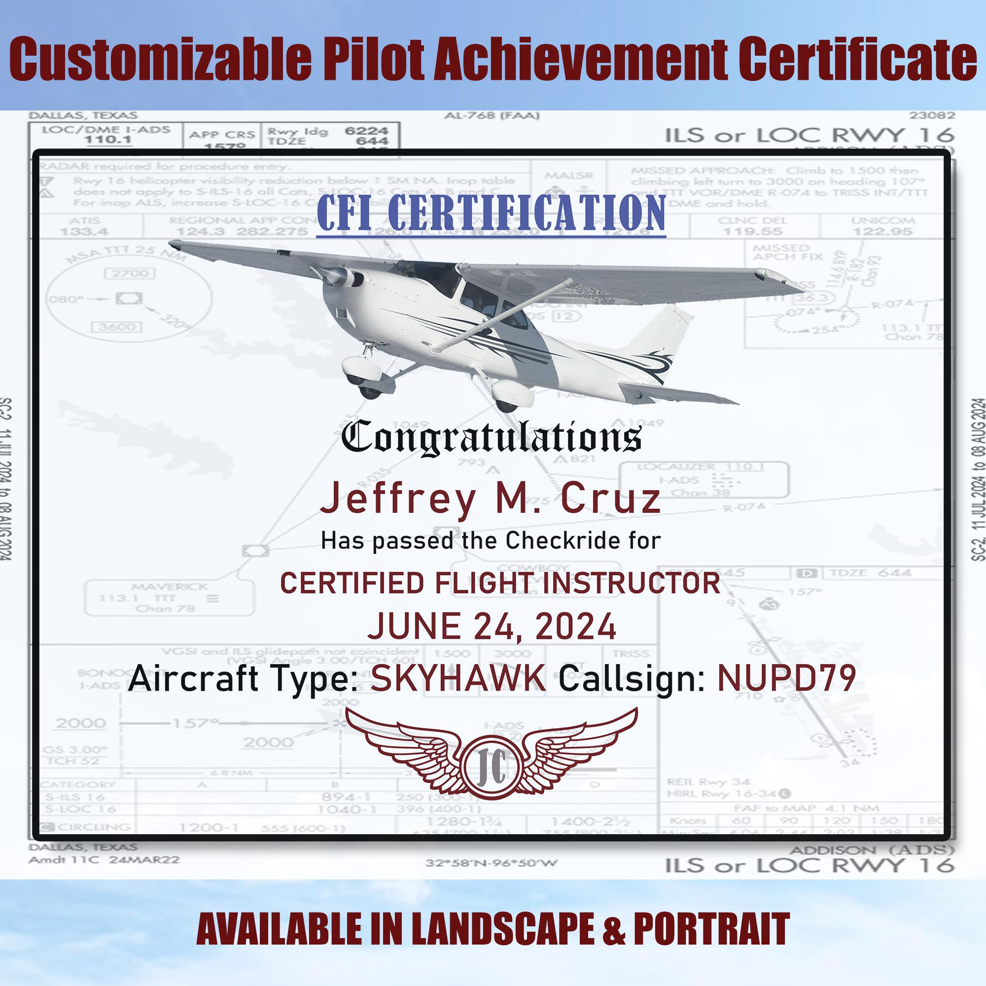 Private Pilot Achievement Certificate - Etsy