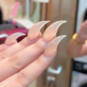 3D Eagle Claw Press on Nails, Very Unique Pearl Pink Nail,beast Claws,dragon Claw Nail Art - Etsy