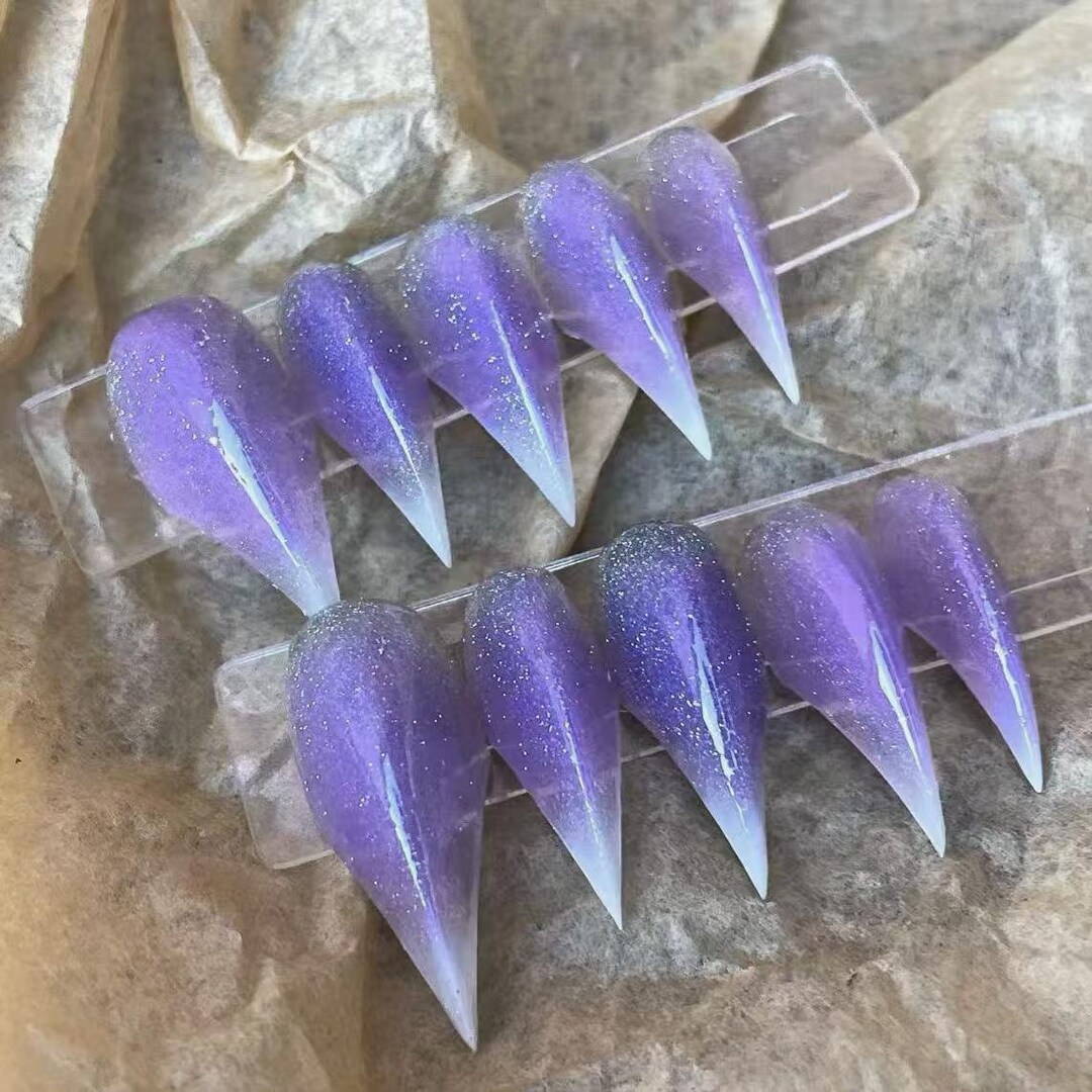 Westempress | Purple Werewolf Acrylic Nails Claws Eagle Nails Claw ...