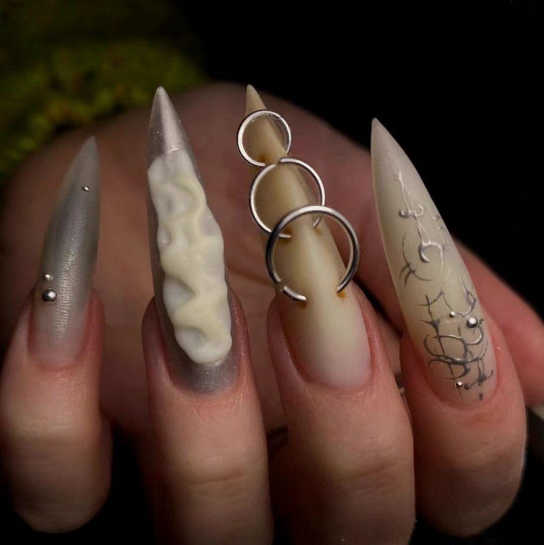 Werewolf Acrylic Nails Claws Eagle Nails Claw Press on Nails Armor ...
