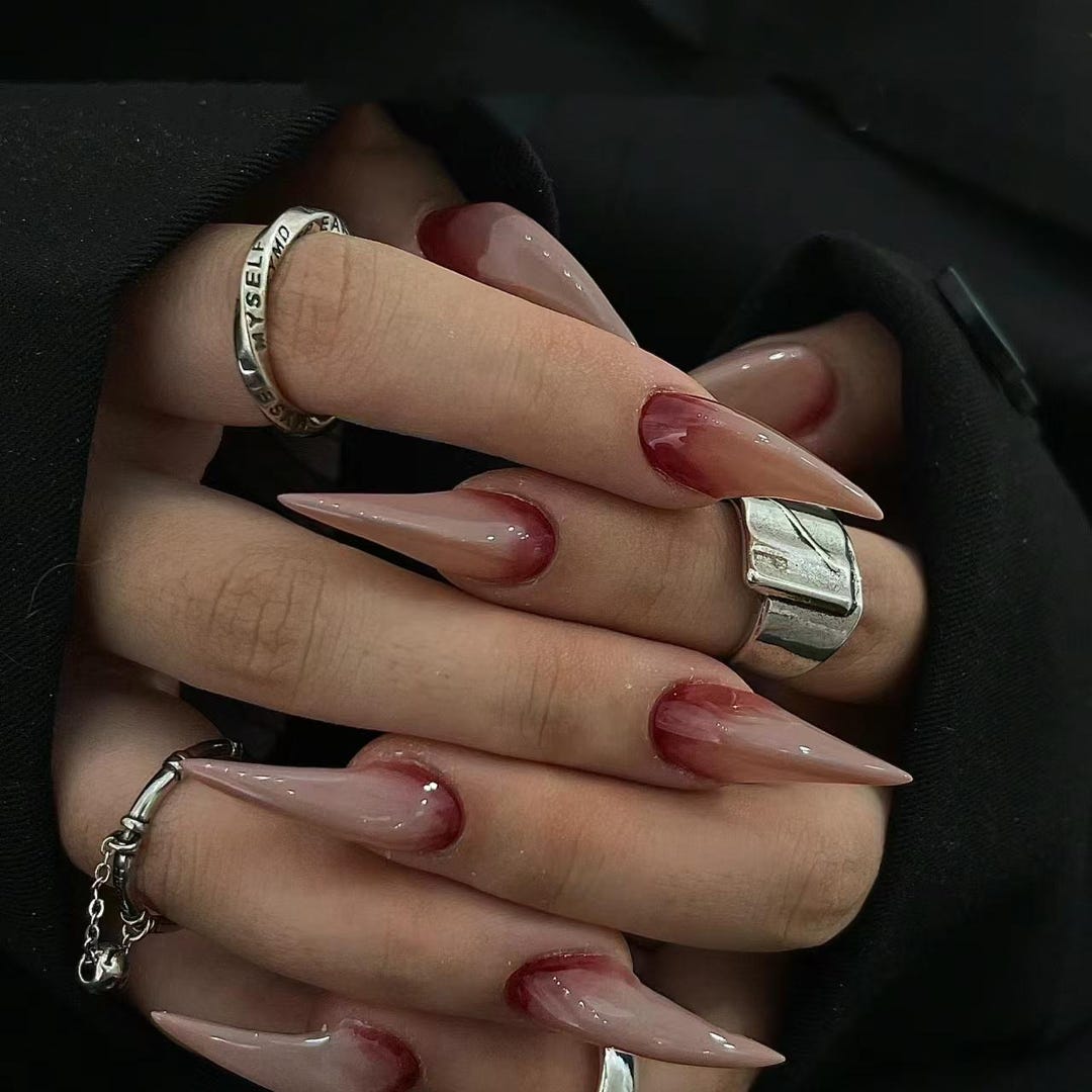 Eagle Claw Nail Art Cat Claw Y2K 3D Dragon Claw Nail Art, Wolf Claw Gradient 3D Press on Nails ...