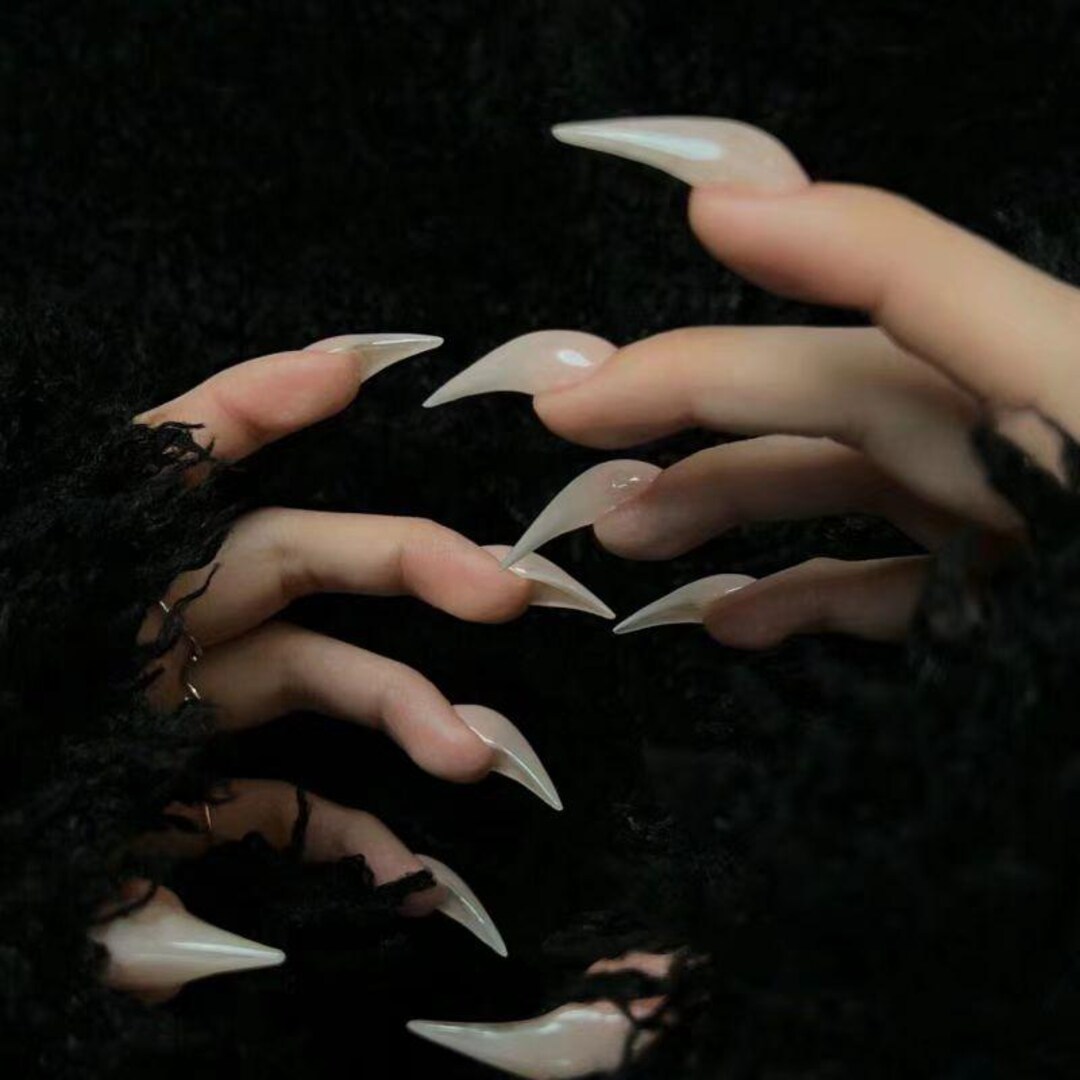 Westempress｜pure Dragon Claw Nails Armor Claw Press on Nails Elegant Nails Acrylic Nails Sharp ...