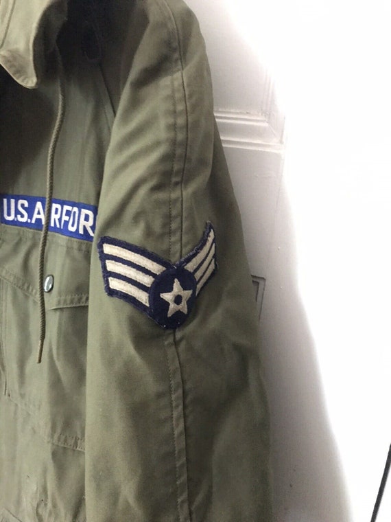 US Air Force Military Field Jacket Green Lined Cotton… - Gem
