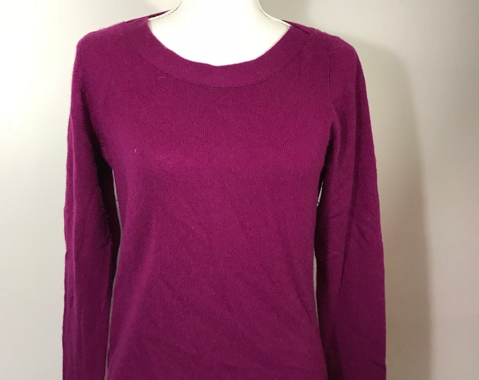 Purple Cashmere Sweater, Magenta Cashmere Pullover Size M, Pink ...