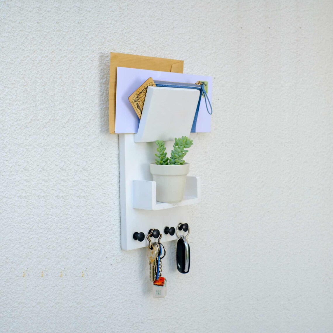 Clavis White Key Holder, Modern Mail Organizer, Home Decor, Key Hook ...