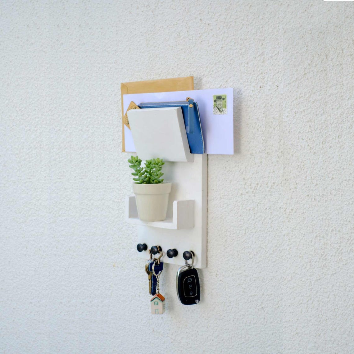 Clavis White Key Holder, Modern Mail Organizer, Home Decor, Key Hook ...