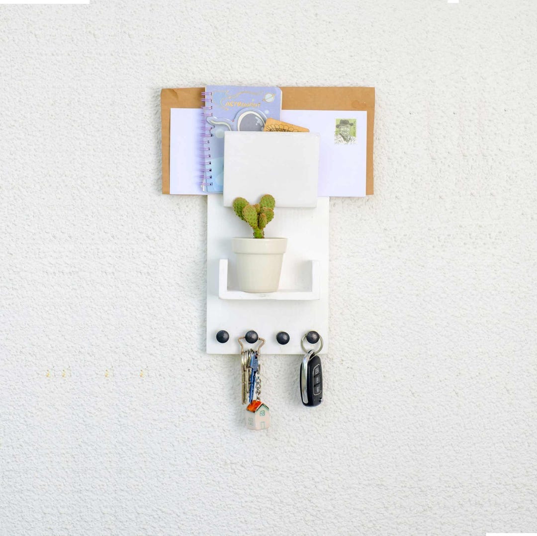 Clavis White Key Holder, Modern Mail Organizer, Home Decor, Key Hook ...