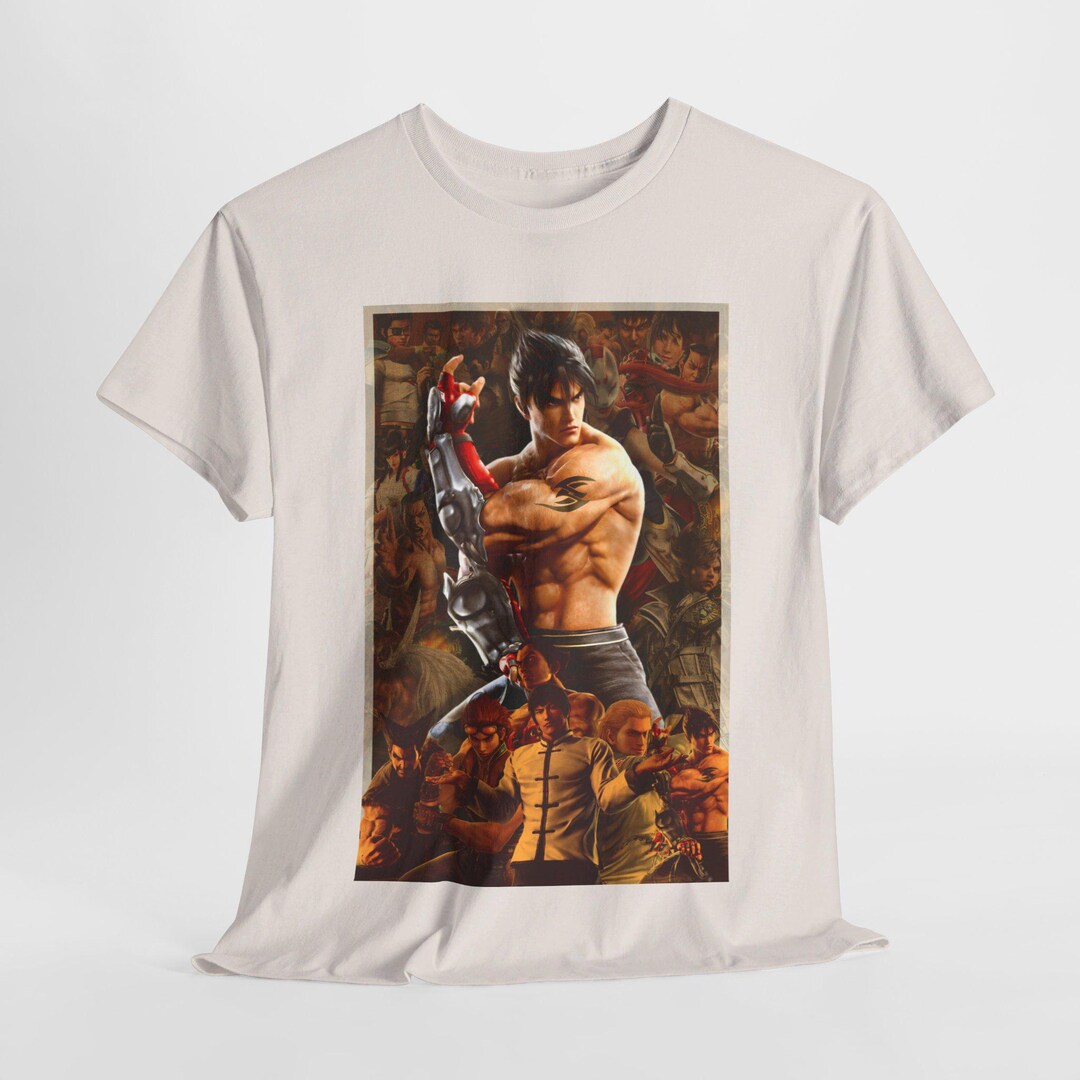 Vintage Retro Tekken Game Characters TKN8 Gaming IRON FIST Geek T-shirt ...