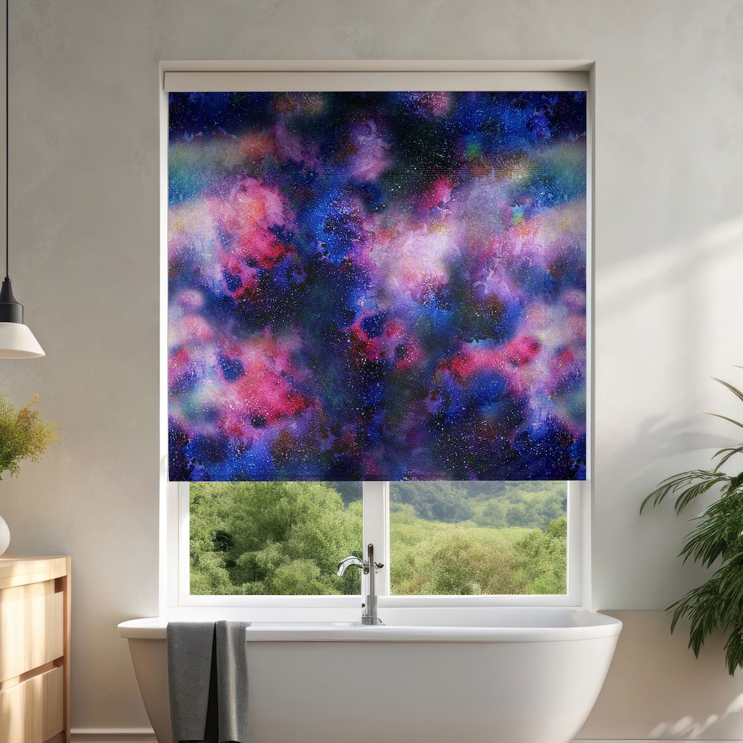 Galaxy Nebula Roller Blind Mystical and Cosmic Window Treatment for ...