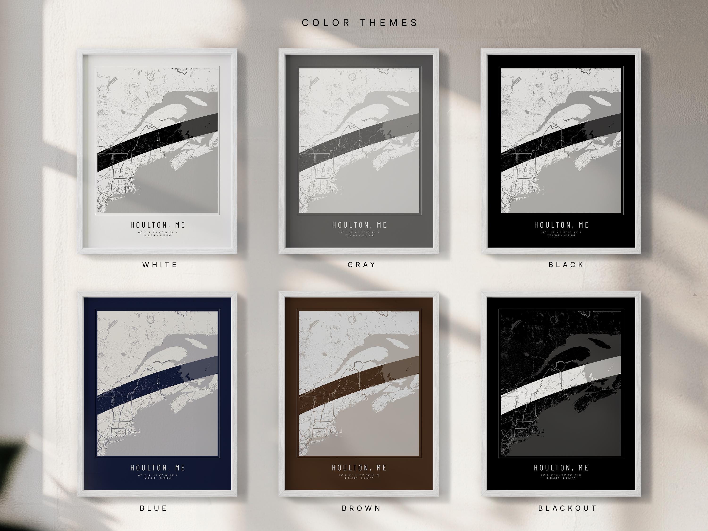 Custom 2024 Solar Eclipse Map Print Personalized Location Souvenir ...