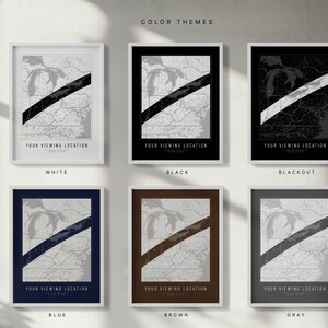 Custom 2024 Solar Eclipse Map Print Personalized Location Souvenir ...