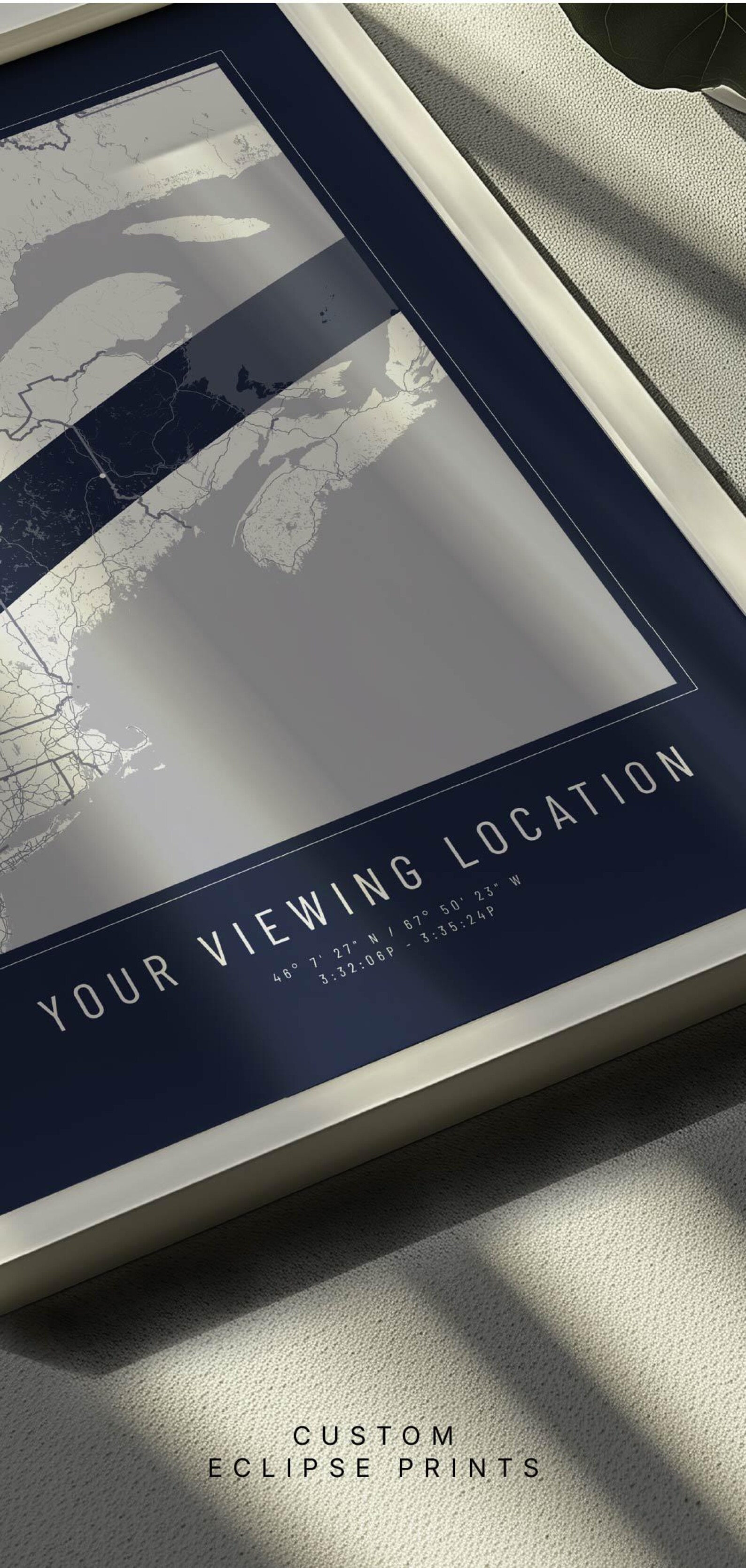 Custom 2024 Solar Eclipse Map Print Personalized Location Souvenir ...