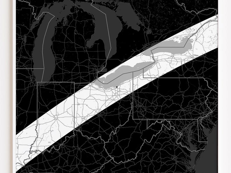 Custom 2024 Solar Eclipse Map Print, Personalized Great American Solar ...