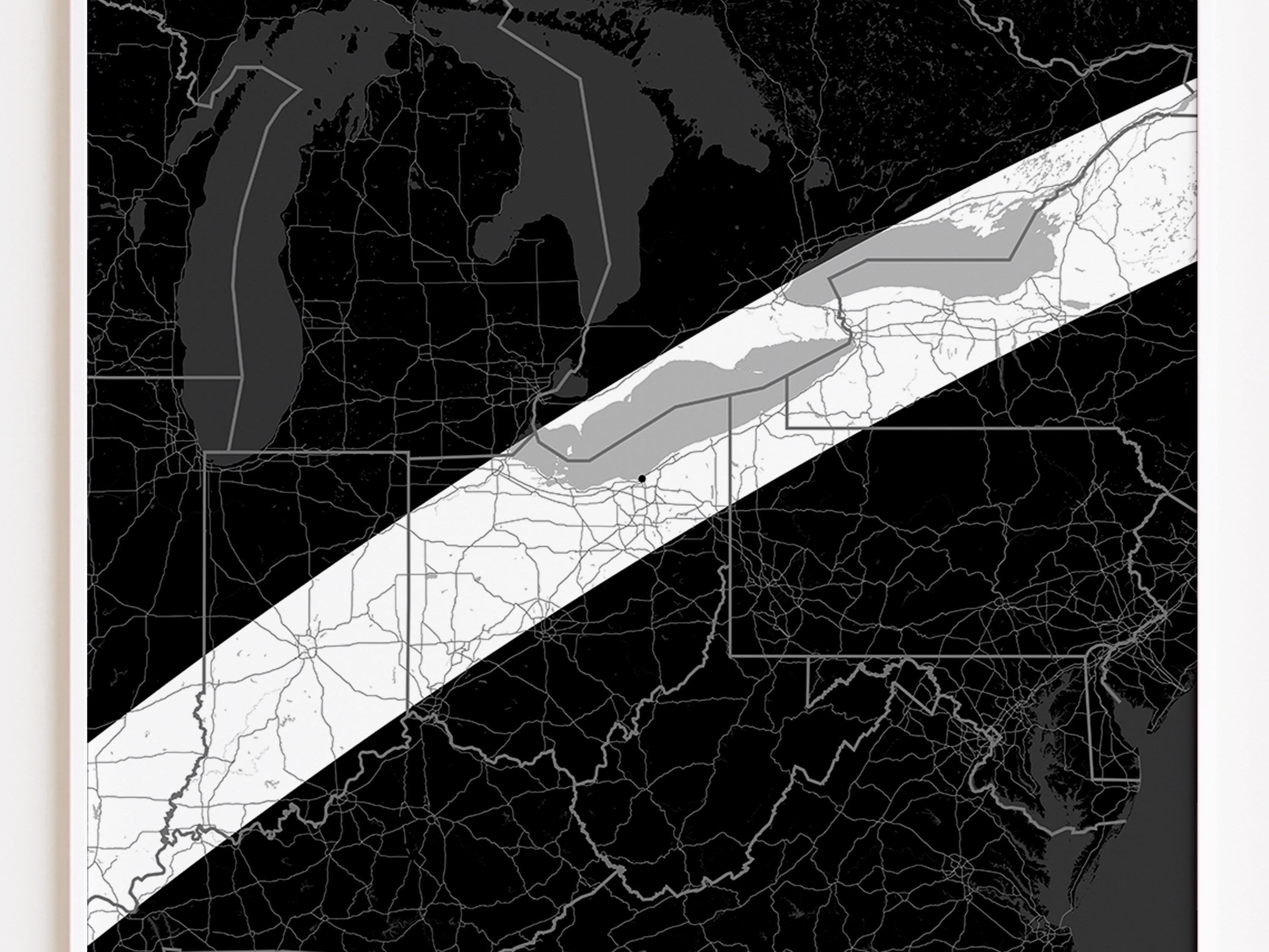 Custom 2024 Solar Eclipse Map Print, Personalized Great American Solar ...