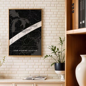 Custom 2024 Solar Eclipse Map Print Personalized Location Souvenir ...