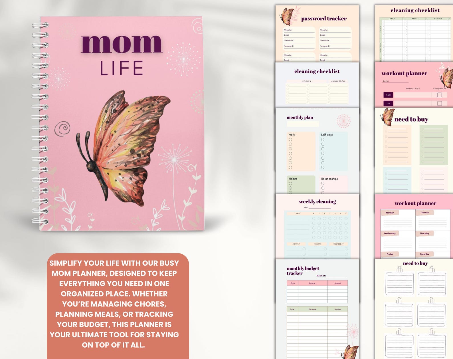 Mom Digital Planner | Busy Mom Planner | Planner for Moms | Mom Planner ...