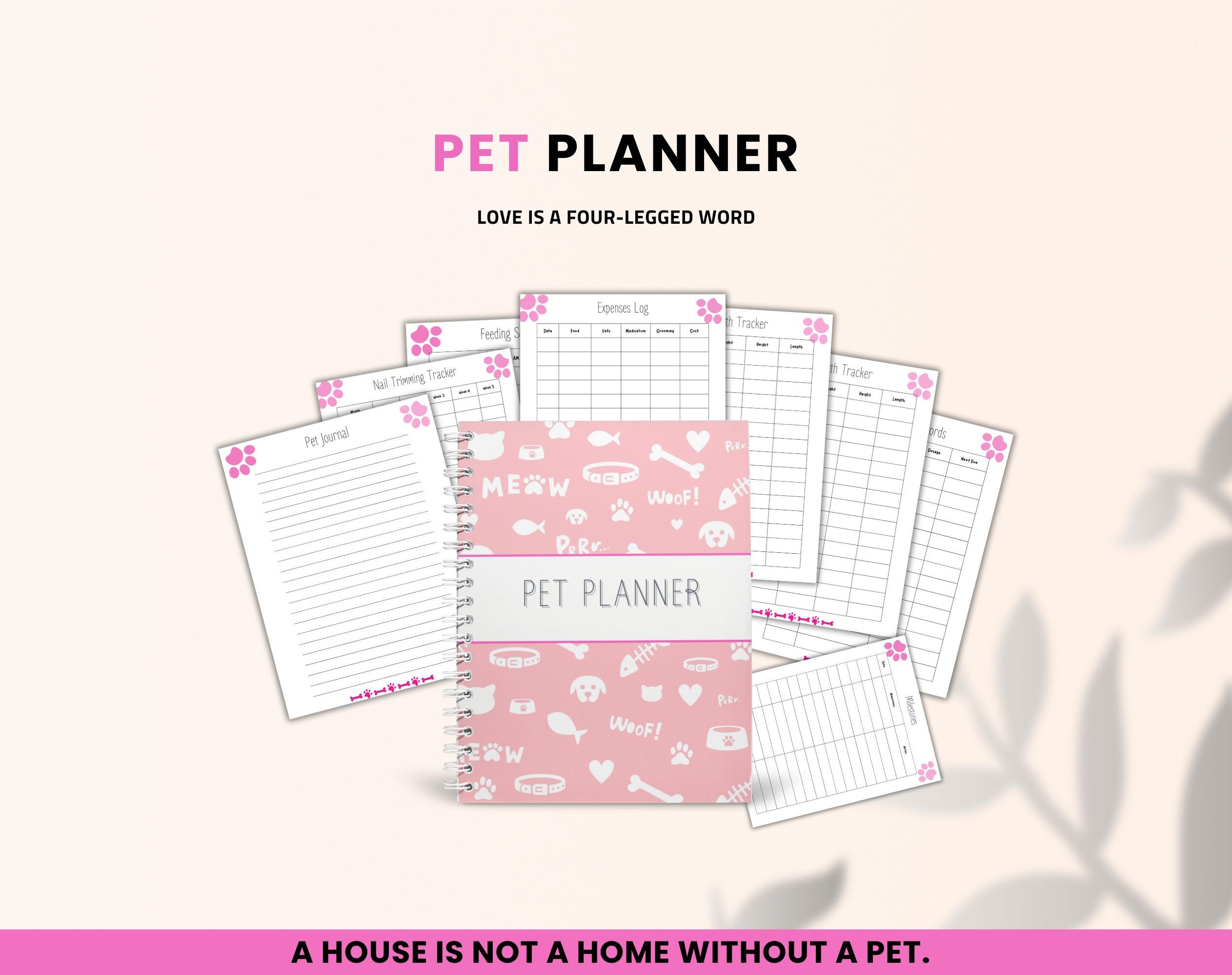 Printable Pet Planner | Pet Care Planner | Pet Care Binder | Pet Sitter ...