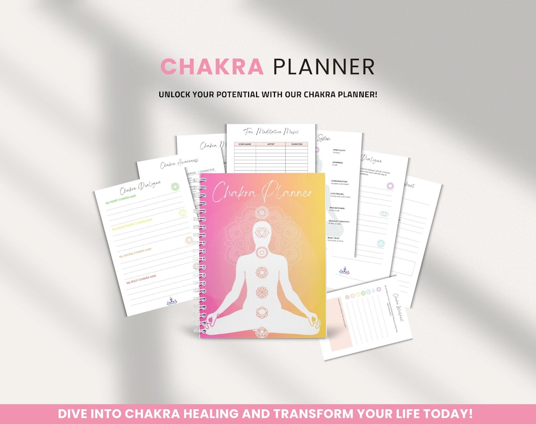 Printable Chakra Planner | Chakra Journal | Chakra Meditation Planner ...