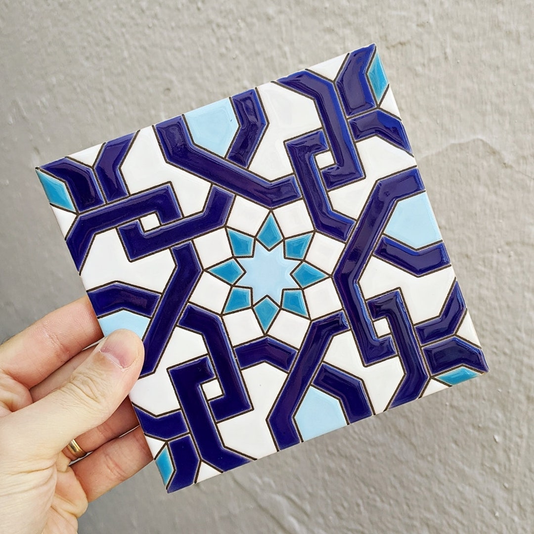 15cm 6 Andalusian Ceramic Tiles Spanish Tiles for DIY, Decorative Tiles ...