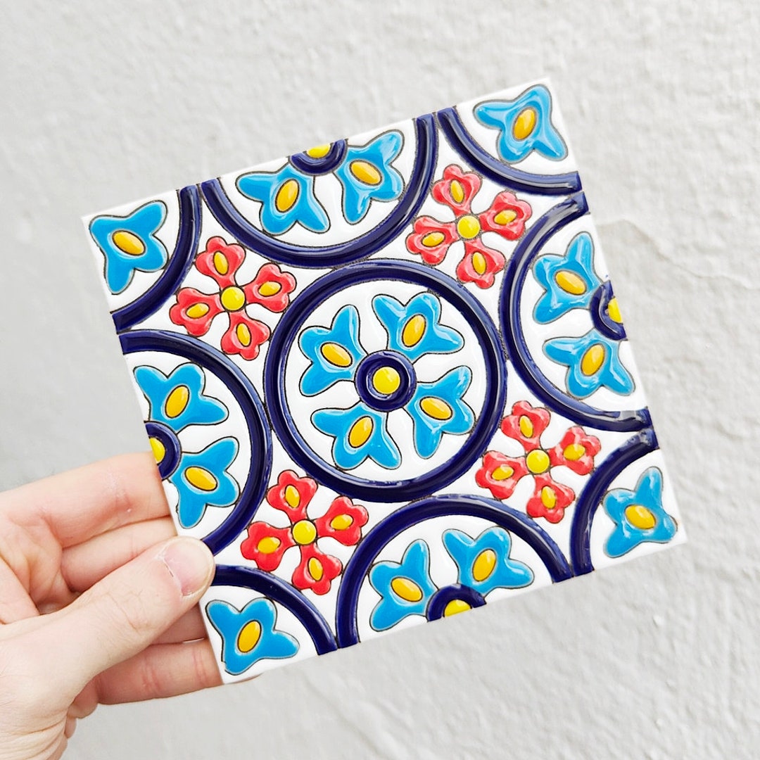15cm 6 Andalusian Ceramic Tiles Spanish Tiles for DIY, Decorative Tiles ...