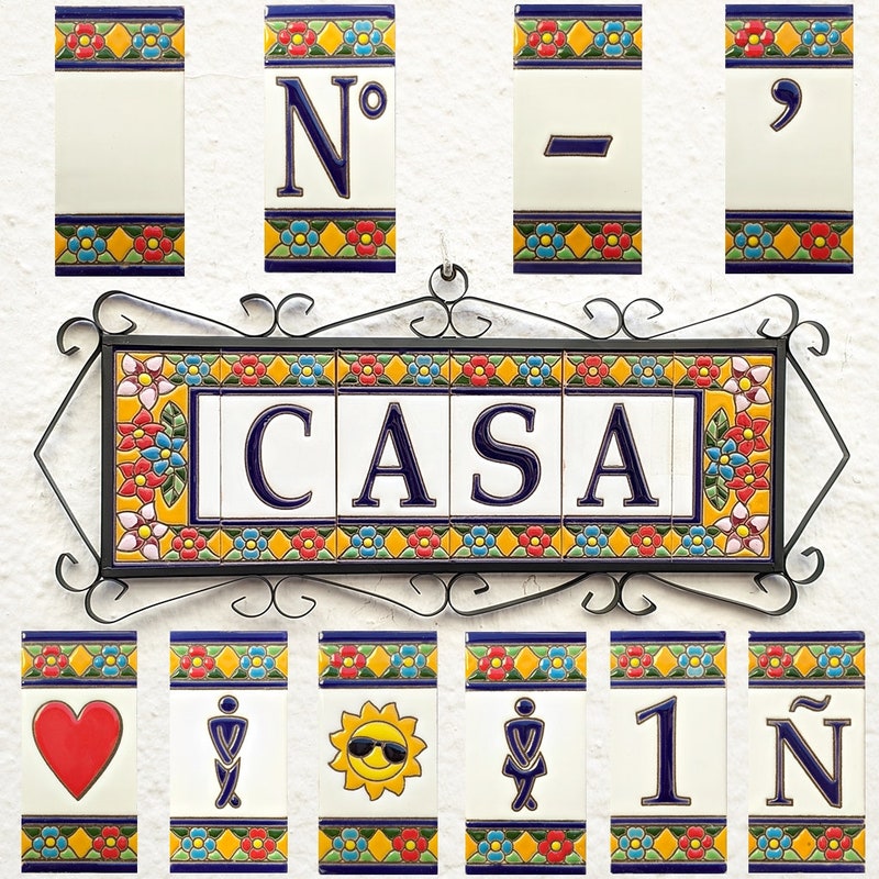 Mexican Tile Numbers - Etsy