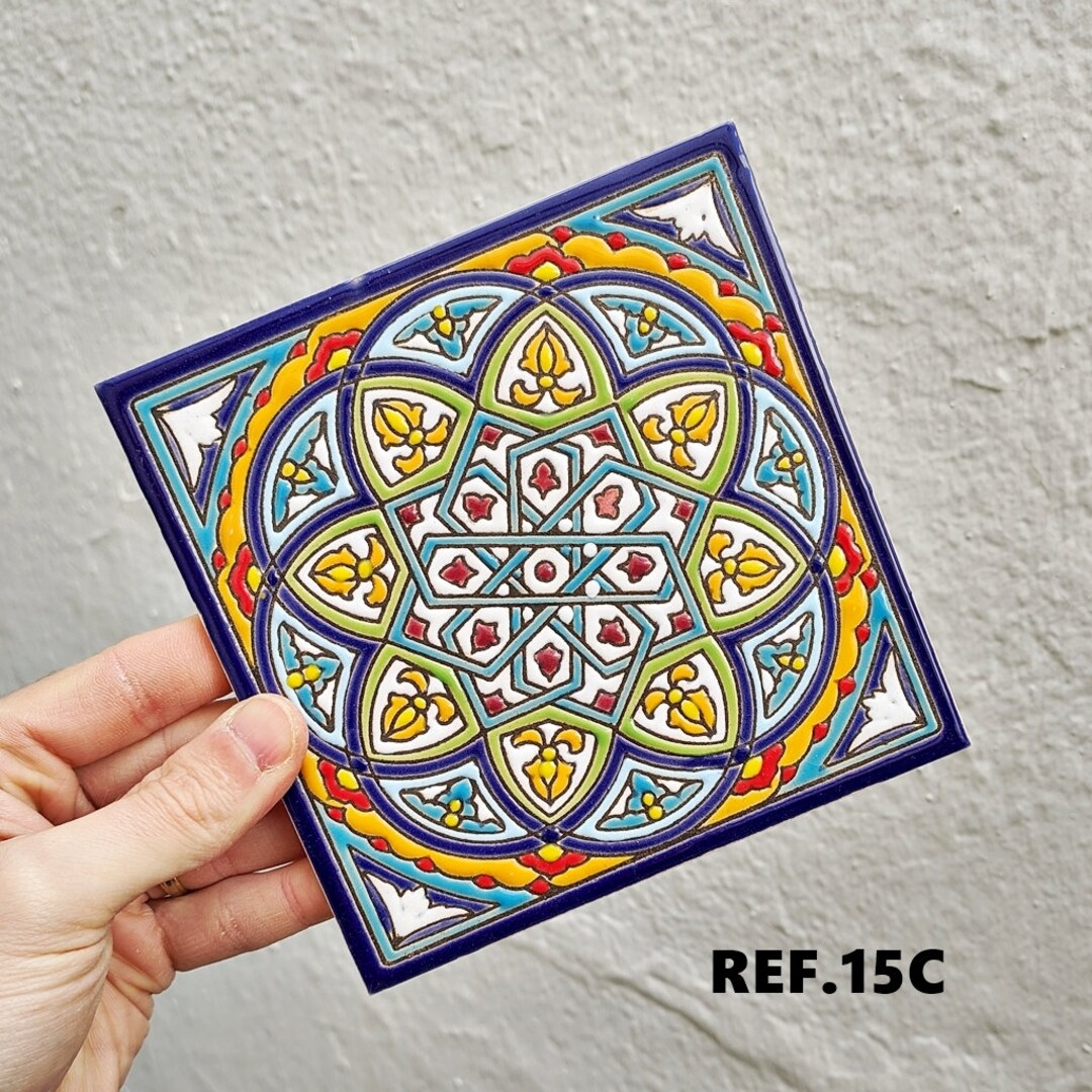 15cm (6") Andalusian Ceramic Tiles - Spanish Tiles for DIY, Decorative ...