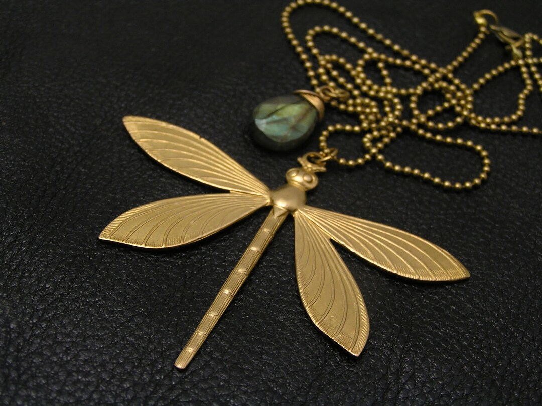 Dragonfly Necklace With Labradorite, N1602 - Etsy