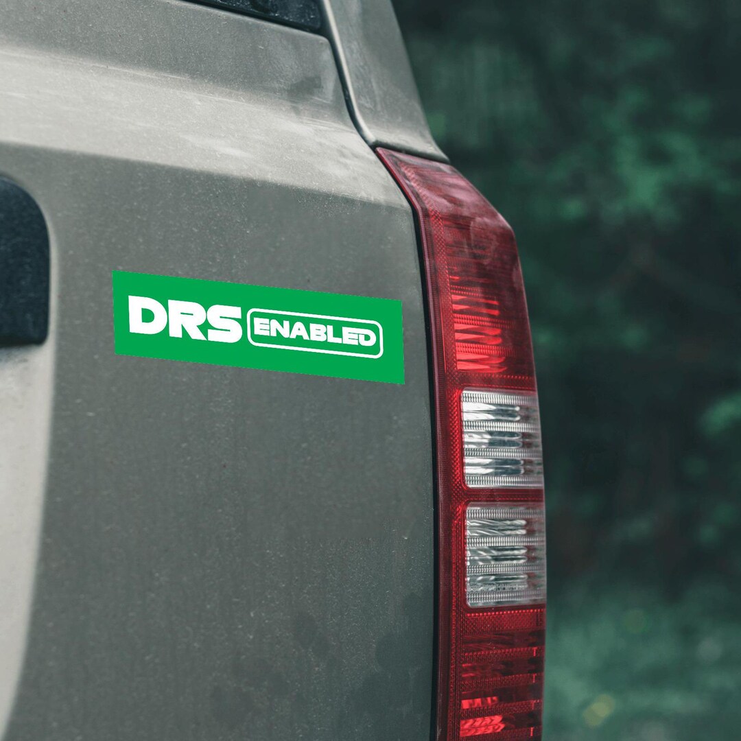 DRS Enabled Sticker for Formula 1 Fans 11x3 Vinyl Decal for Car, Laptop ...