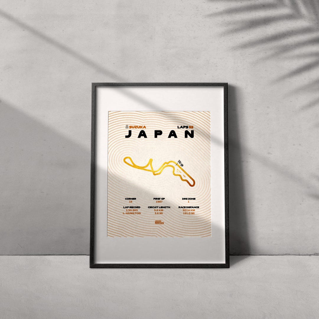 Formula 1 Japanese GP, F1 Gift, Japan Suzuka Poster, F1 Calendar, F1 ...