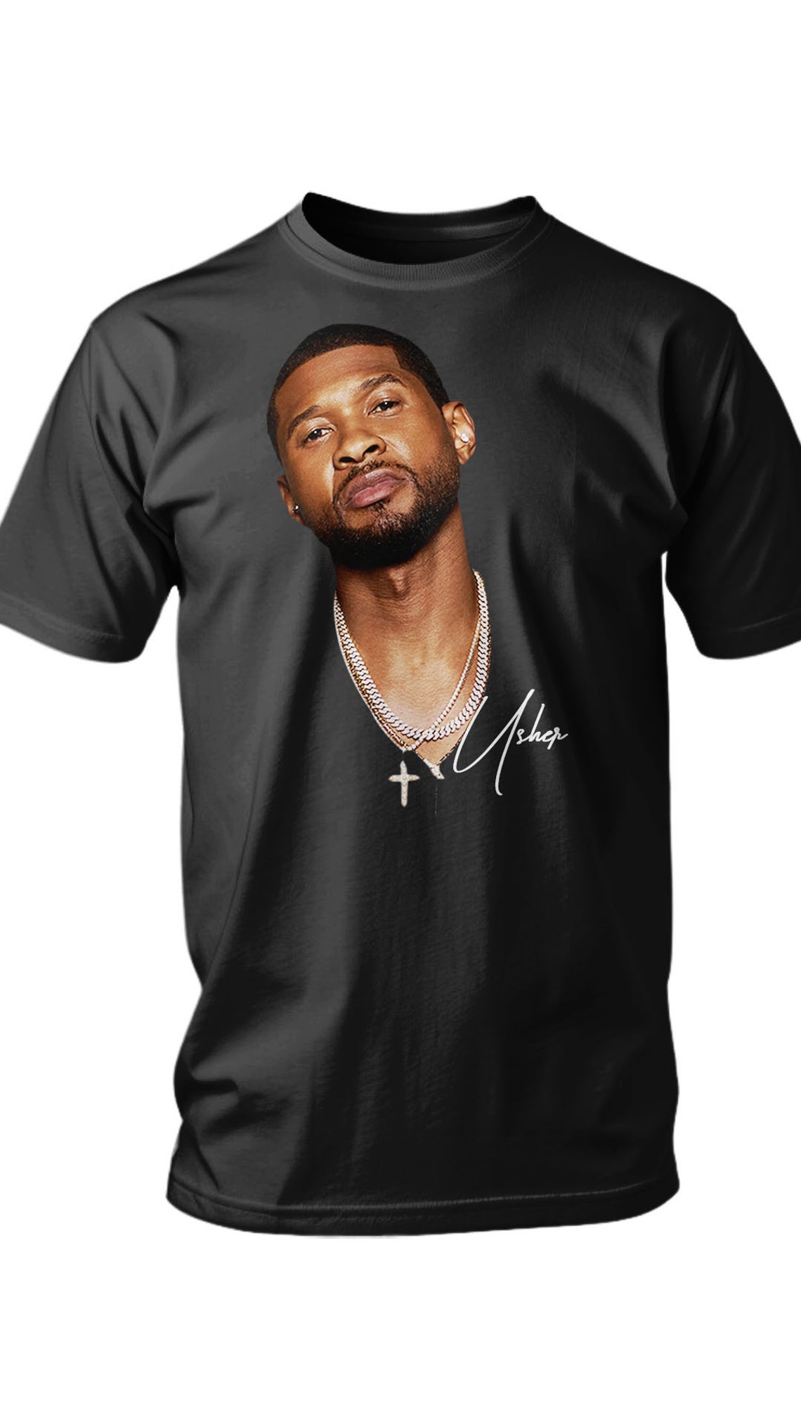 Usher Big Face Graphic Print (for Dark Color Prints) - Etsy