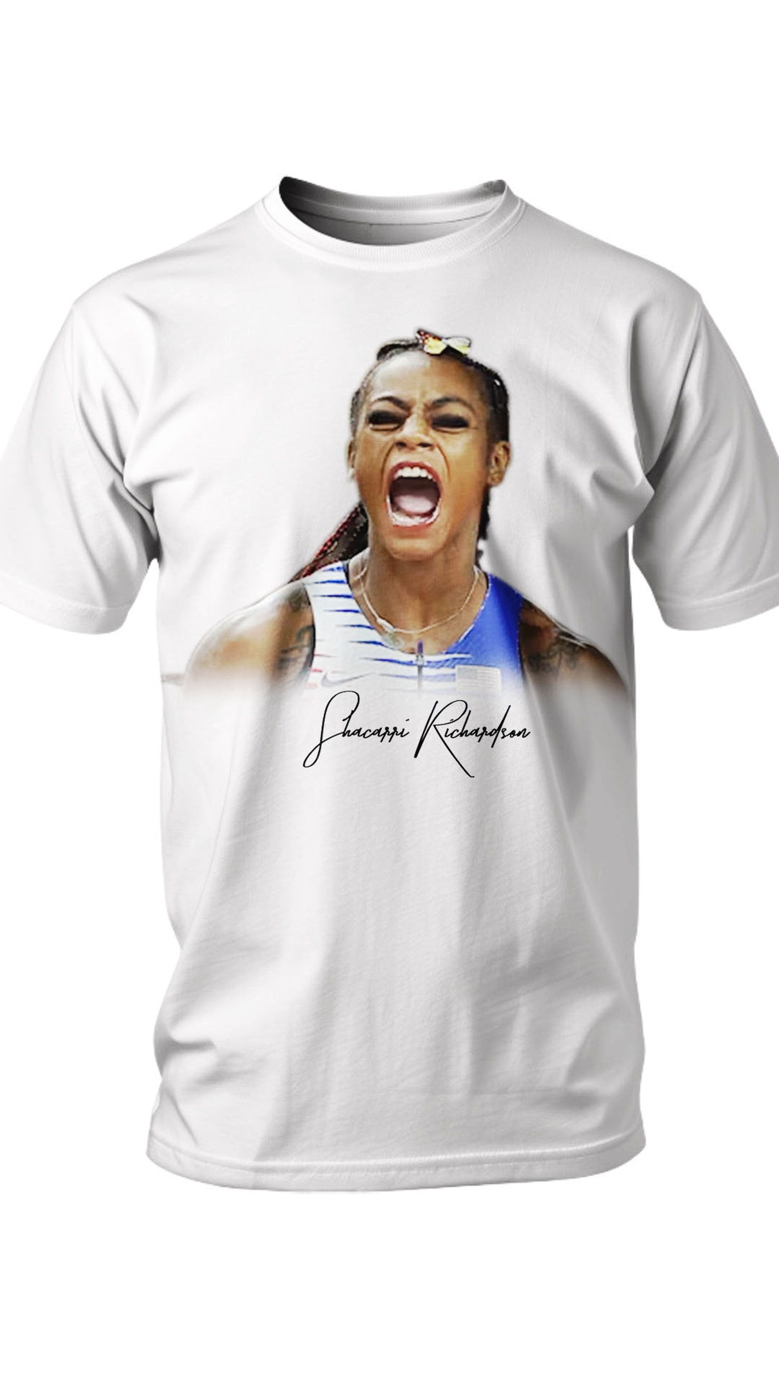 Sha'carri Richardson Big Face Graphic Print (for Light Color Prints) - Etsy