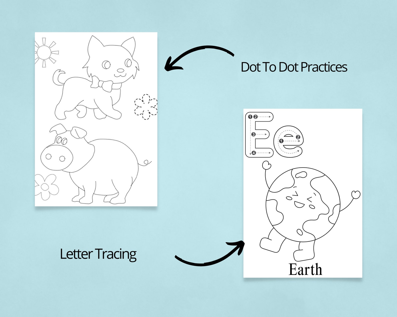Interactive Alphabet & Tracing Workbook for Kids | Printable Activities ...
