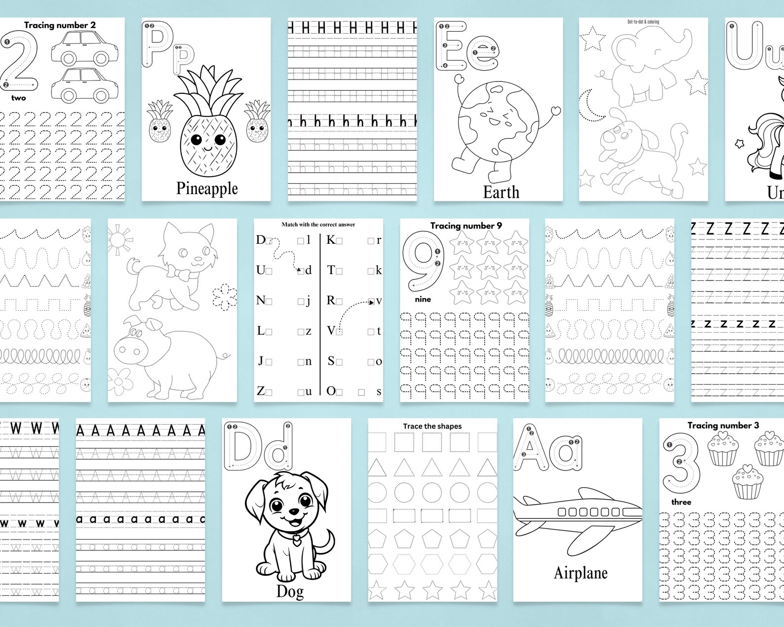 Interactive Alphabet & Tracing Workbook for Kids | Printable Activities ...