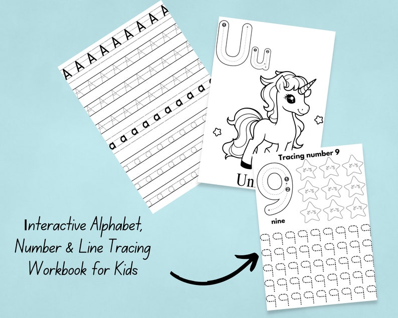 Interactive Alphabet & Tracing Workbook for Kids | Printable Activities ...