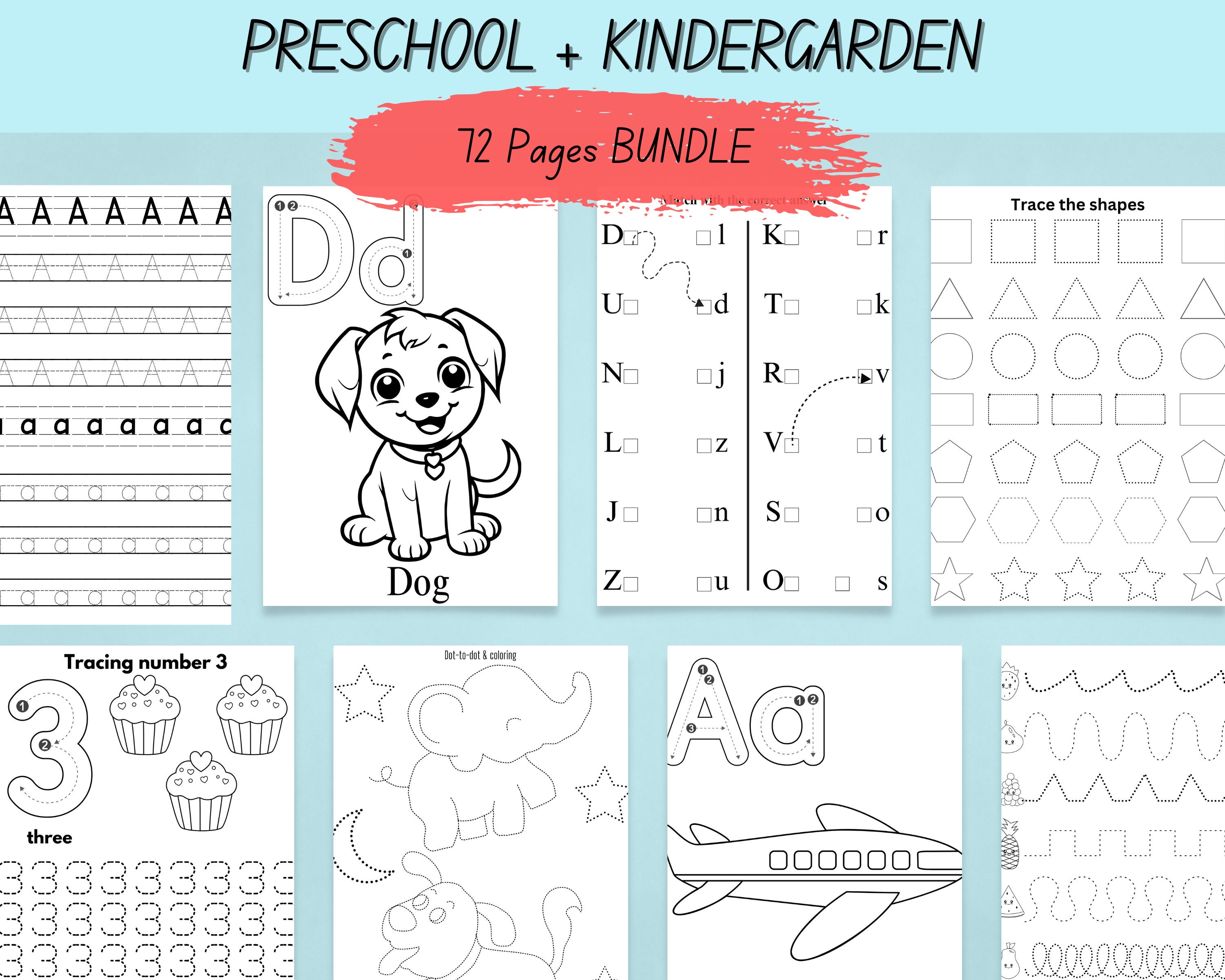 Interactive Alphabet & Tracing Workbook for Kids | Printable Activities ...