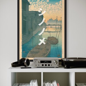 Vintage Japanese Poster, Japanese Wall Art, Gallery Wall Art, Morning ...