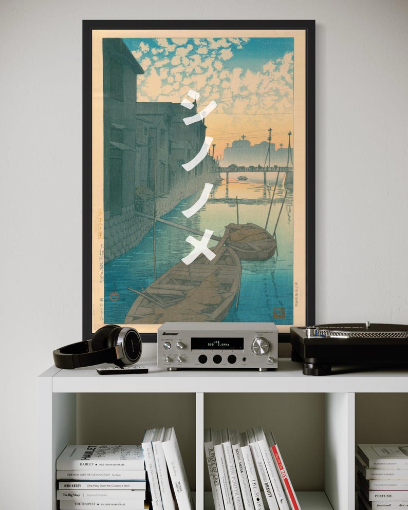 Vintage Japanese Poster, Japanese Wall Art, Gallery Wall Art, Morning ...