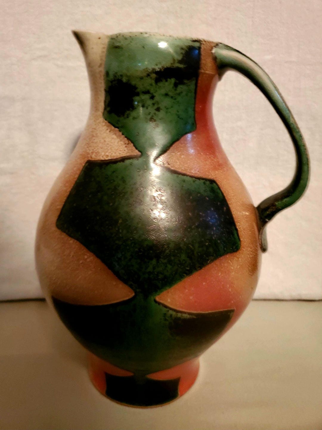 Wrankle Pottery Artisan Ceramic Pitcher - Handcrafted Utah Art Piece by ...