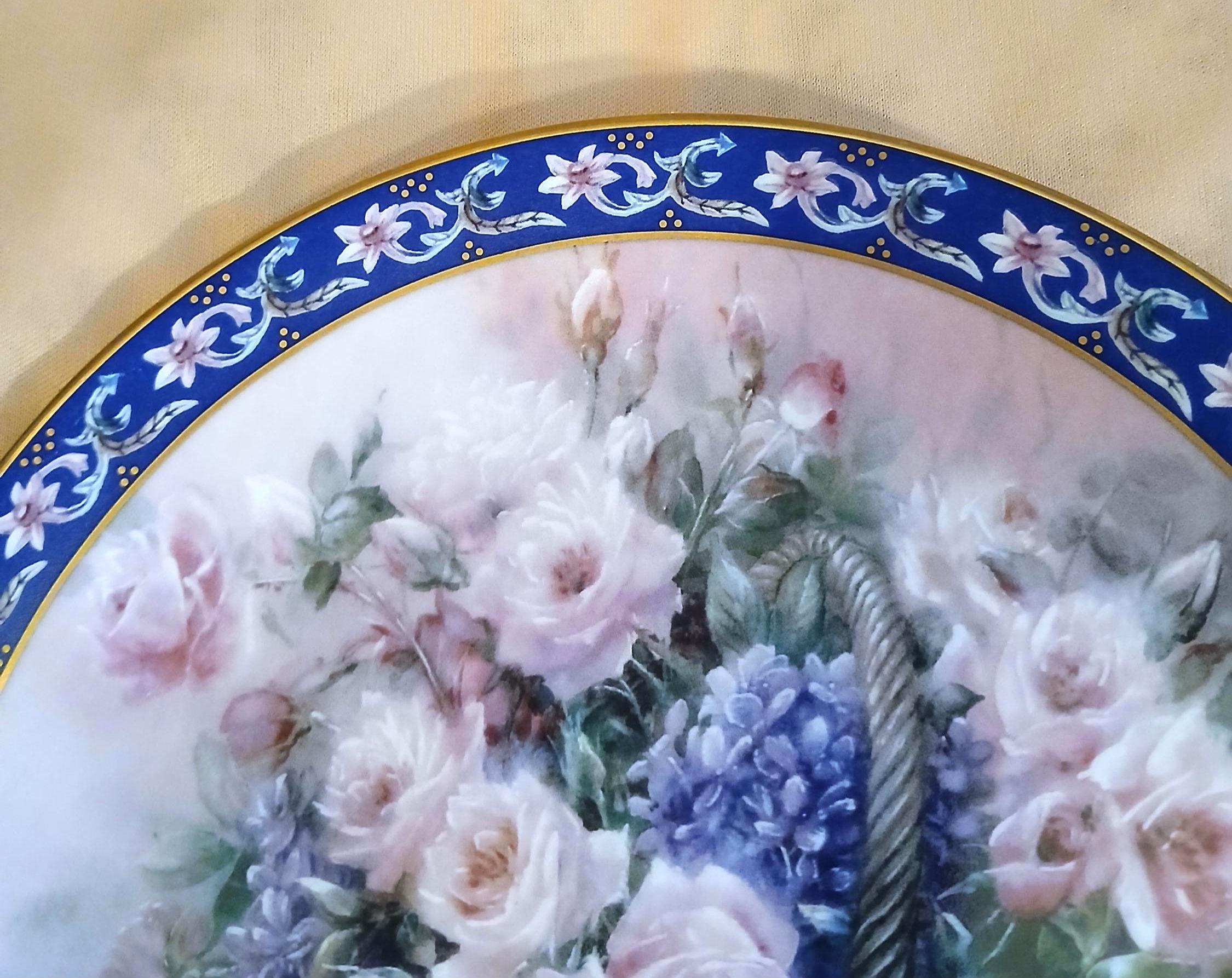 Lena Liu "roses" Collector's Plate - Basket Bouquets Series - 1992 - Etsy