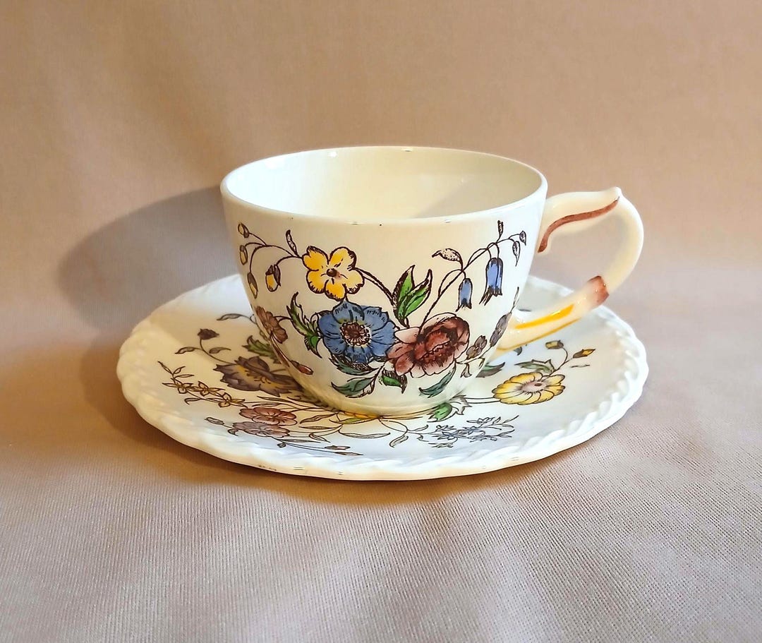 Vernon Kilns "mayflower" Cup & Saucer Sets - California Pottery (1942 ...