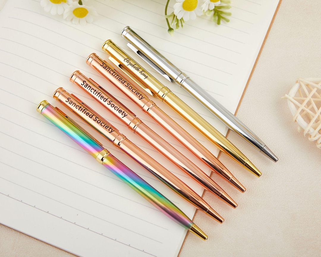 Personalized Engraved Metal Pen, Custom Text Ballpoint Pen - Etsy
