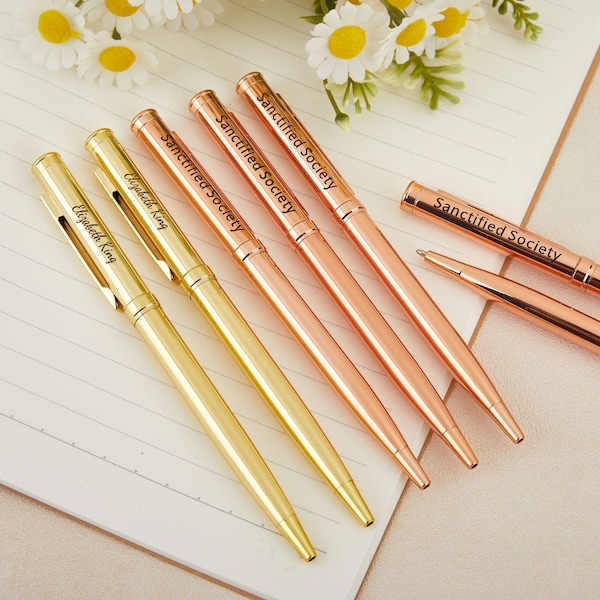 Personalized Pens Rose Gold - Etsy