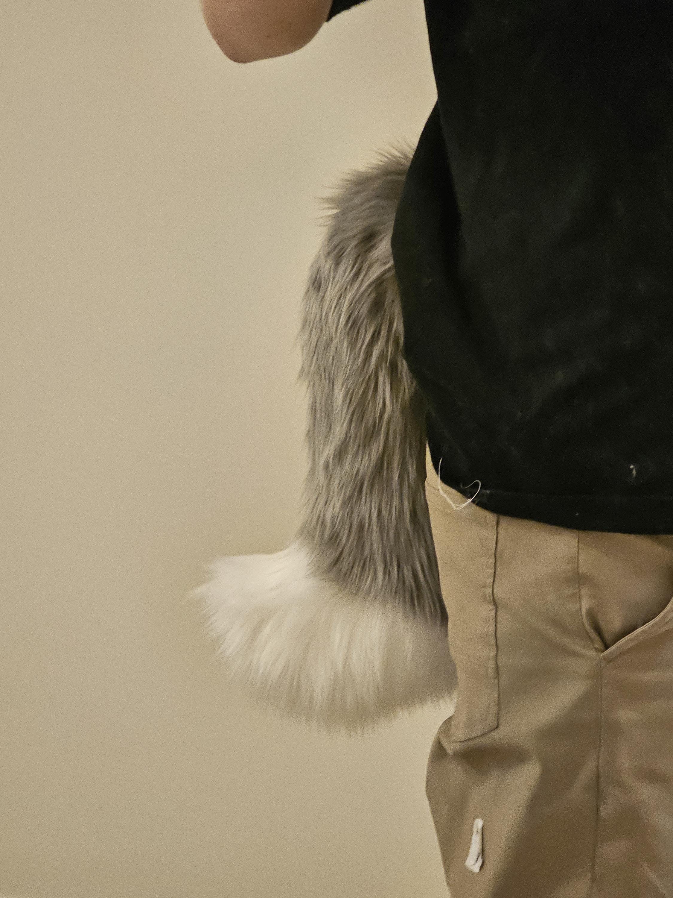 Grey Fursuit Wolf Tail - Etsy
