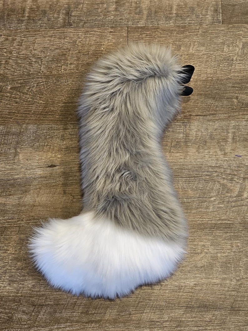 Grey Fursuit Wolf Tail - Etsy