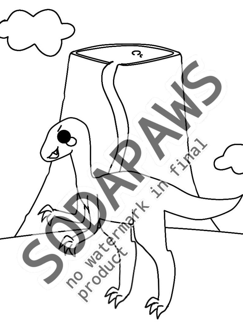 Simple Fun 10 Dinosaur Coloring Pages - Etsy