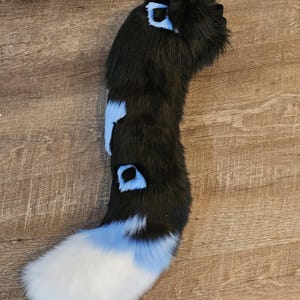 Shadow Milk Cookie Inspired Fursuit Tail, Cookie Run Kingdom, Black ...