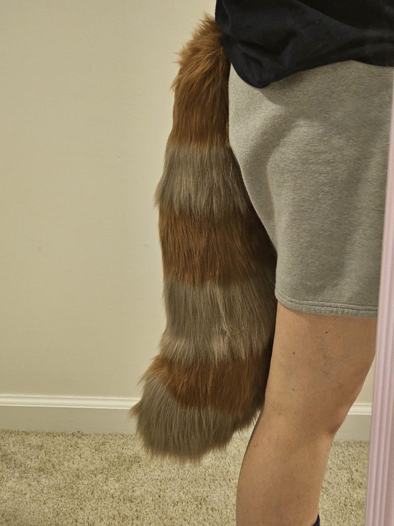 Striped Tanuki Fursuit Tail - Etsy